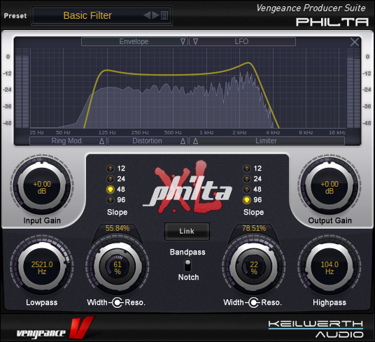 Low Cut - High Cut- Filter Plugin mit Doppelschieberegler | Sequencer ...